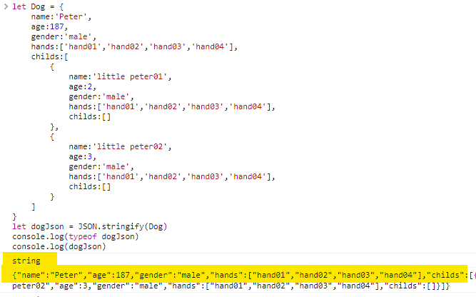 JS JSON parse JSON stringify 